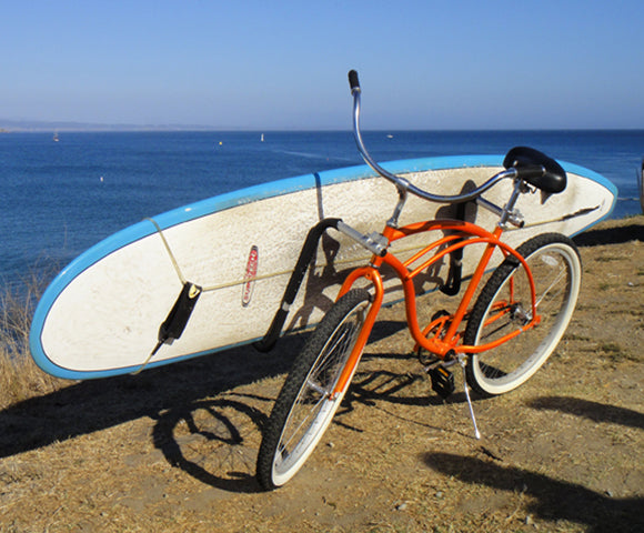 Bicycle surfboard carrier store